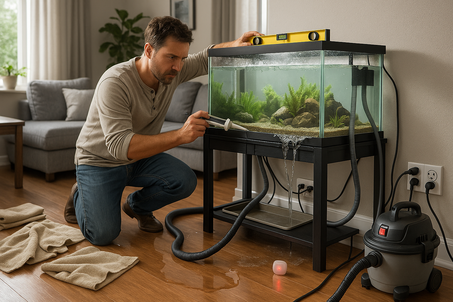 Fish Tank Overflow Prevention Aquarium Silicone Seal Repair | Sapphire ...